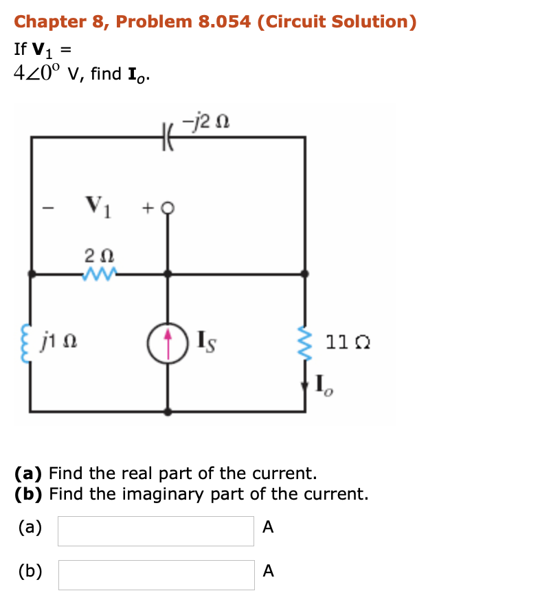 Solved Chapter 8, Problem 8.054 (Circuit Solution) If V1 = | Chegg.com