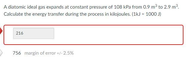 Solved A diatomic ideal gas expands at constant pressure of | Chegg.com