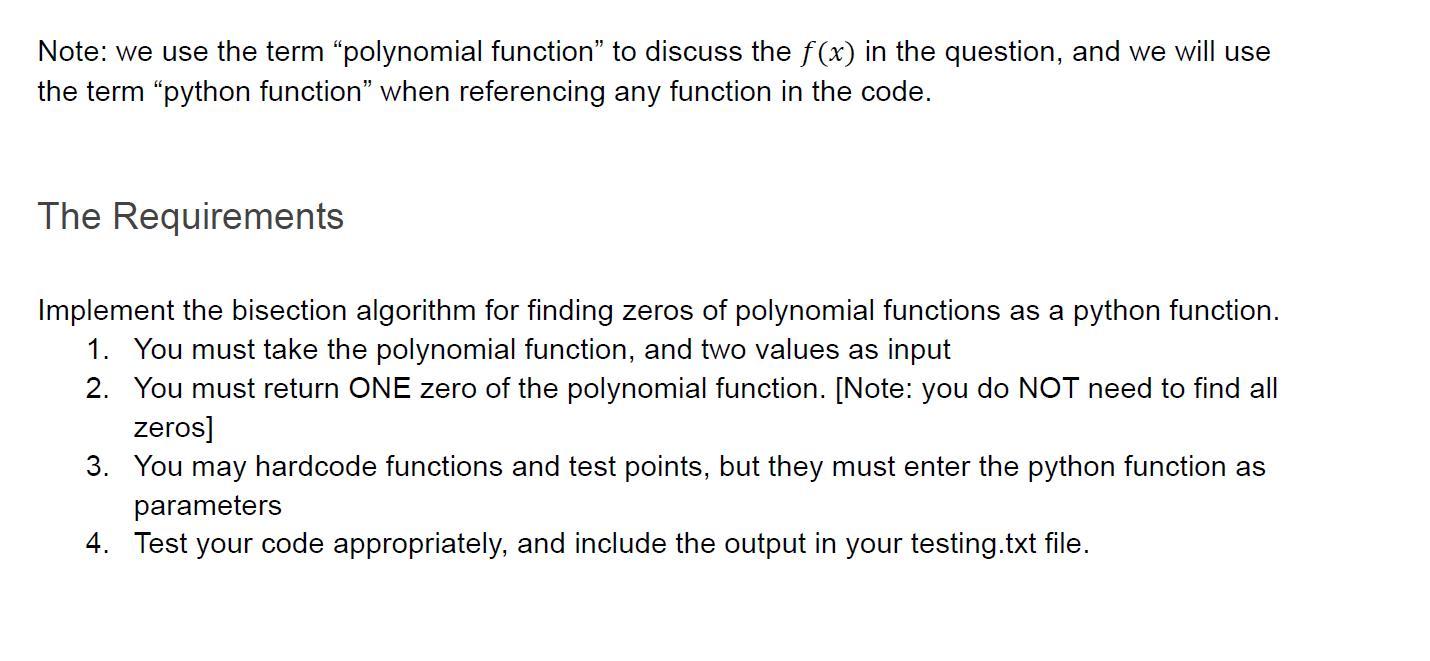 A polynomial function takes the form | Chegg.com