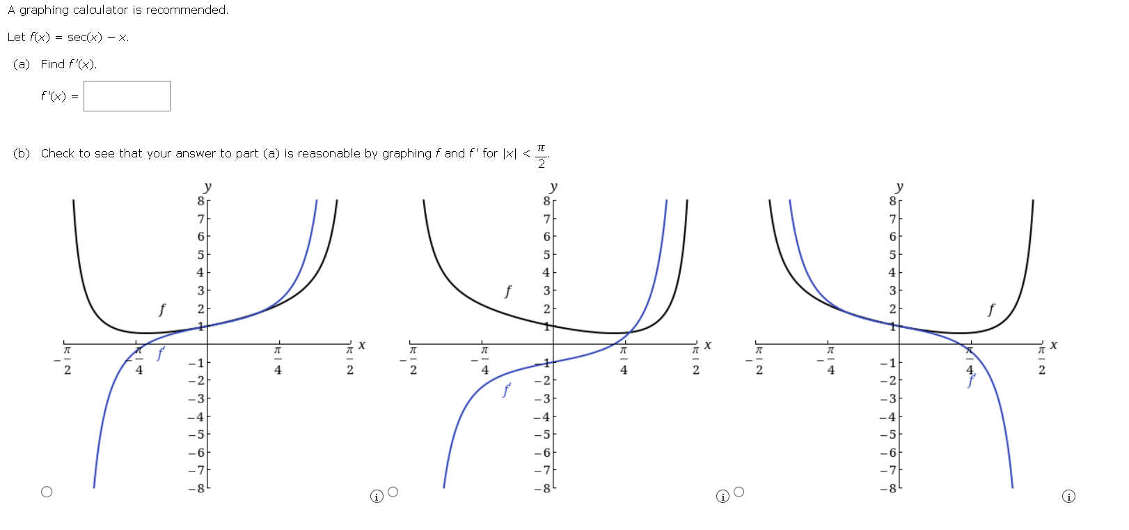Solved A graphing calculator is recommended. Let | Chegg.com
