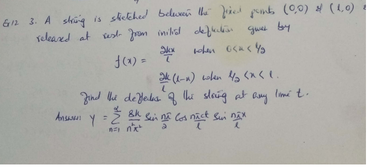 12 3. A string is stietched belween the fixed foints | Chegg.com