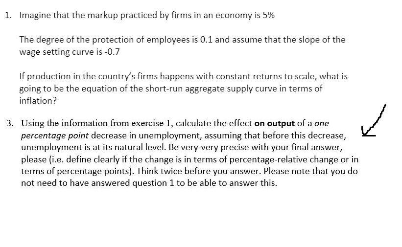 Solved 1. Imagine that the markup practiced by firms in an | Chegg.com