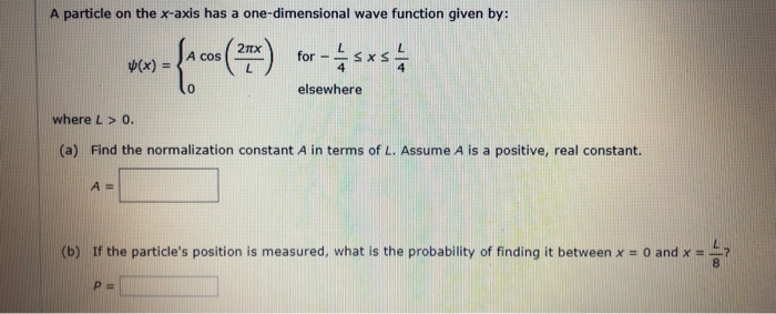 Solved A particle on the x-axis has a one-dimensional wave | Chegg.com