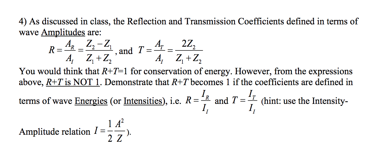 Solved 4) As discussed in class, the Reflection and | Chegg.com