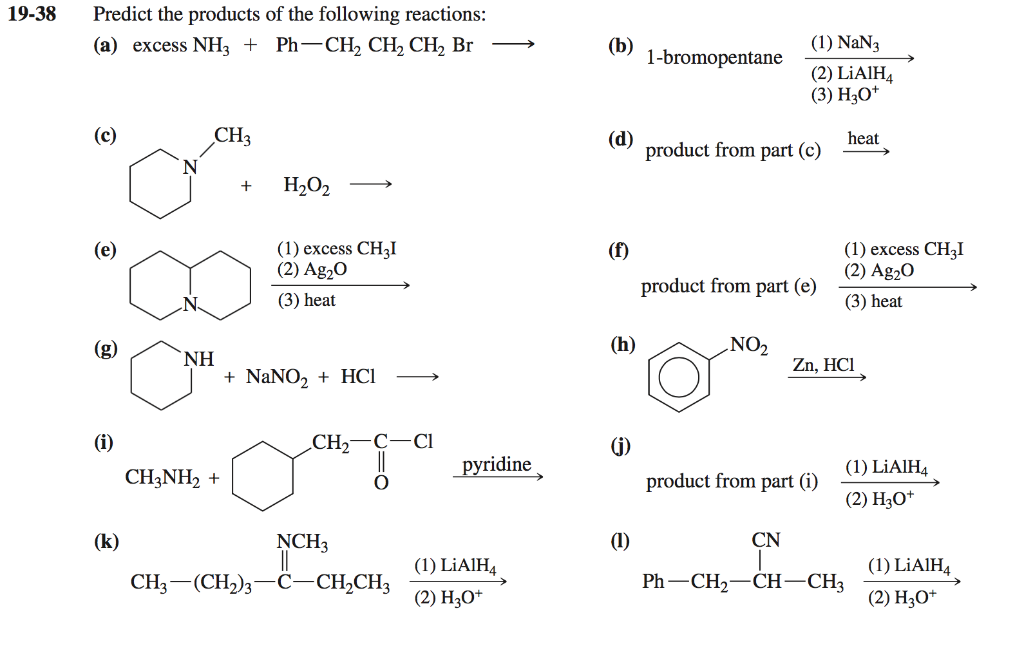 Solved 19-38Predict the products of the following reactions: | Chegg.com