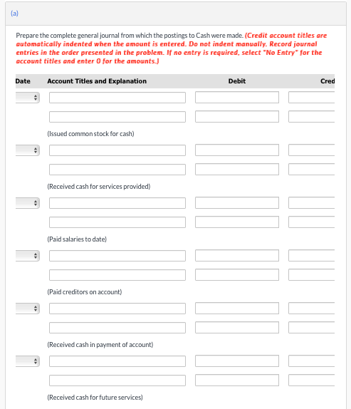 Solved The T-accounts below summarize the ledger of Pina | Chegg.com