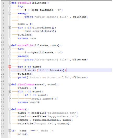 Solved 10- def readFile(filename): try: f-open (filename, | Chegg.com