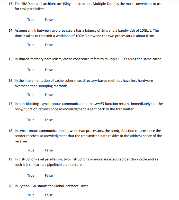 Solved Show me the steps to solve 13) ﻿The SIMD parallel | Chegg.com