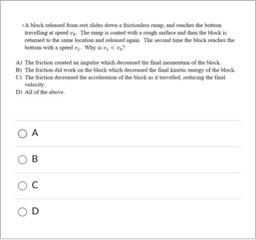 Solved A block released from rest slides down a frictionless | Chegg.com