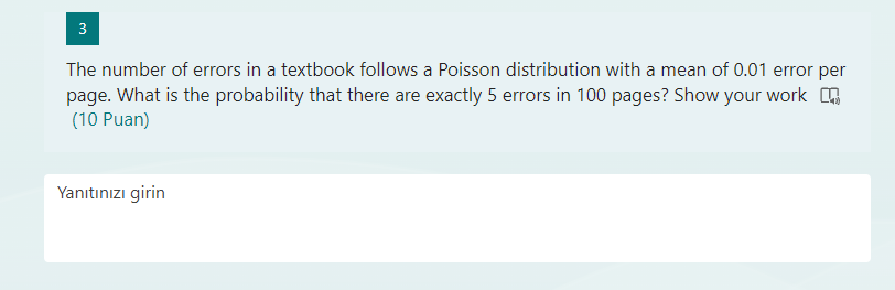 Solved 3The number of errors in a textbook follows a Poisson | Chegg.com