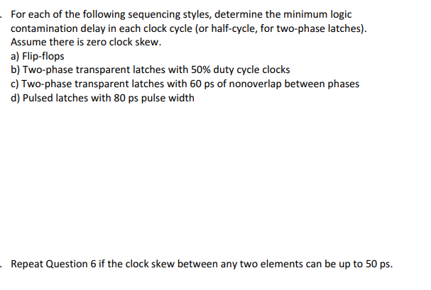 Solved For each of the following sequencing styles, | Chegg.com