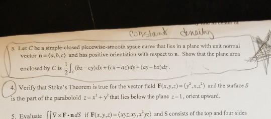 Solved on r 3. Let C be a simple-closed piecewise-smooth | Chegg.com