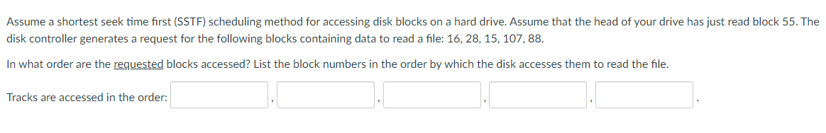 Solved Assume A Shortest Seek Time First Sstf ﻿scheduling 