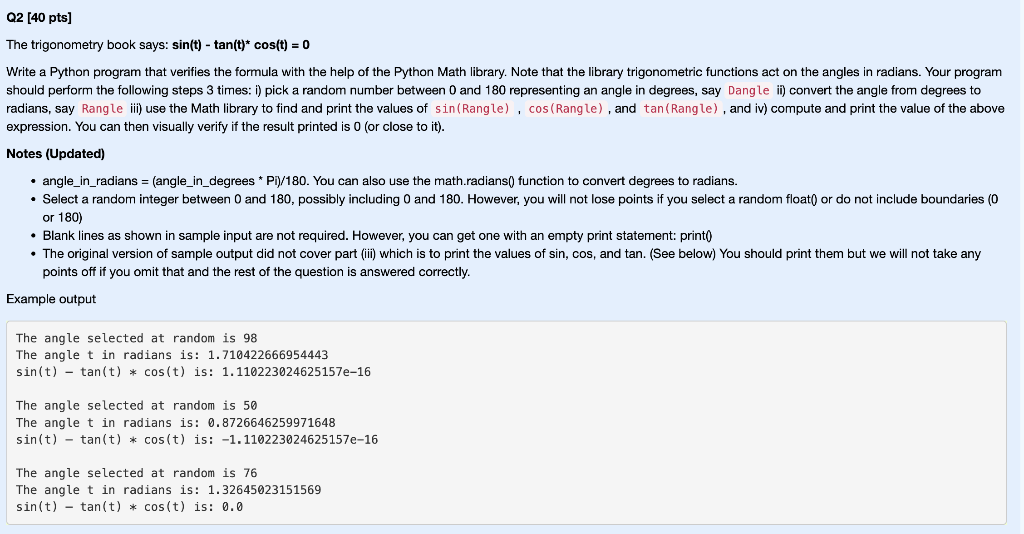 Solved The trigonometry book says: sin(t) - tan(t)* cos(t) = | Chegg.com