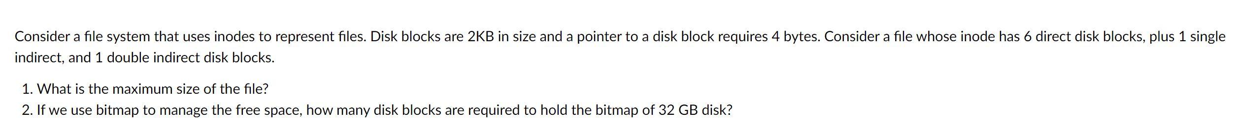 Solved Consider A File System That Uses Inodes To Represent 4406