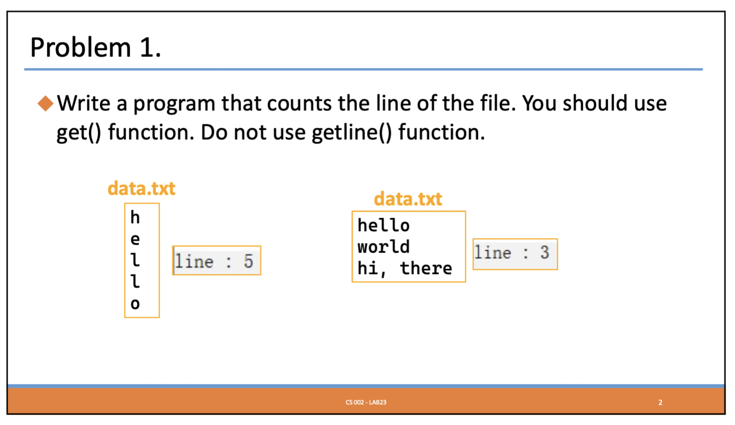 Solved Write a program that counts the line of the file. You | Chegg.com