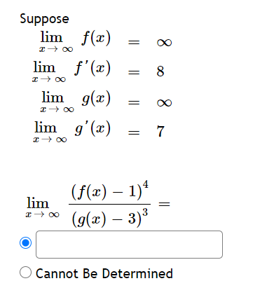 Solved Determine the following limits. Enter DNE if a limit | Chegg.com