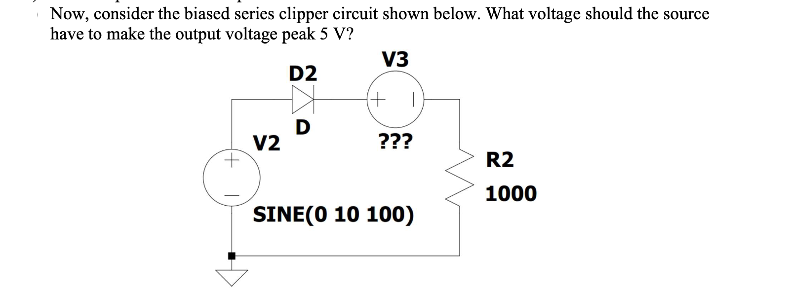 Solved Now, consider the biased parallel clipper circuit | Chegg.com Solved Now, consider the biased parallel clipper circuit | Chegg.com