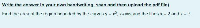 Solved Write the answer in your own handwriting, scan and | Chegg.com