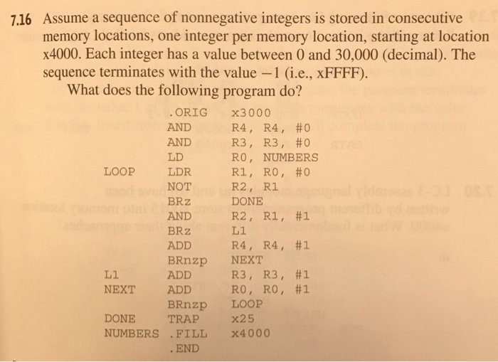 Solved Assume a sequence of nonnegative integers is stored | Chegg.com