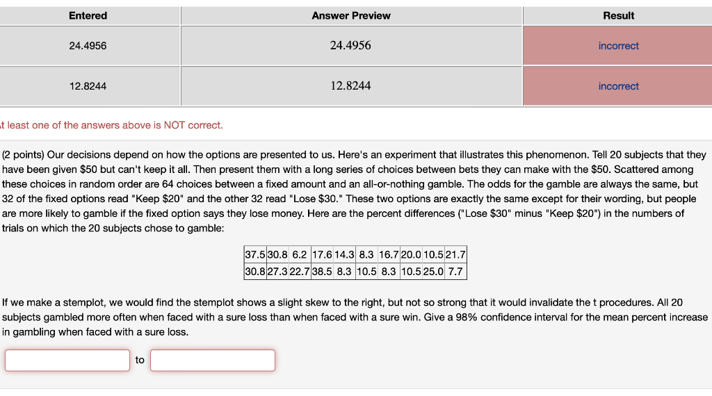 Solved Entered Answer Preview Result 24.4956 24.4956 | Chegg.com