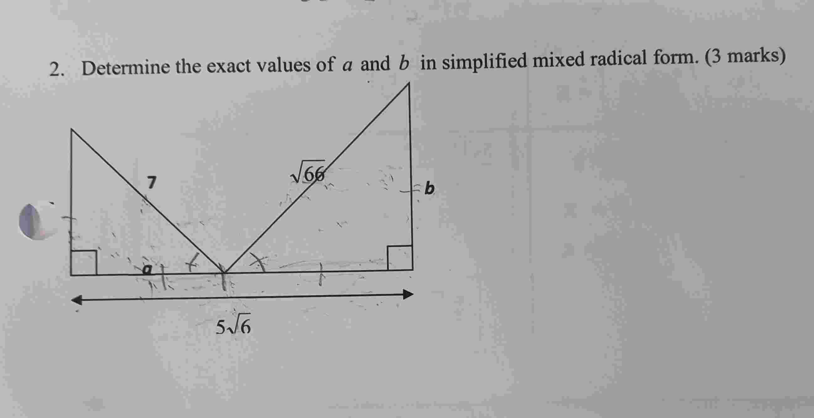 Solved Determine the exact values of ﻿a and b in ﻿simplified | Chegg.com