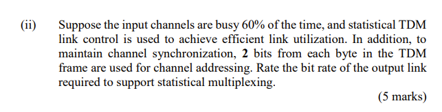Solved A digital multiplexer supports 24 input channels. | Chegg.com