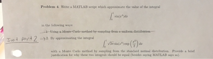 Solved Problem 4 Write A Matlab Script Which Approximate