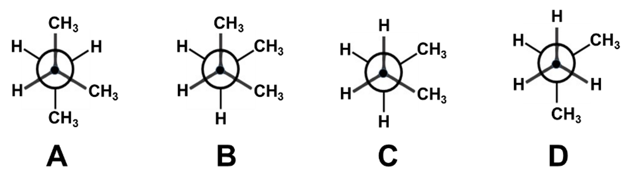 Solved Which of these Newman projections shows a | Chegg.com