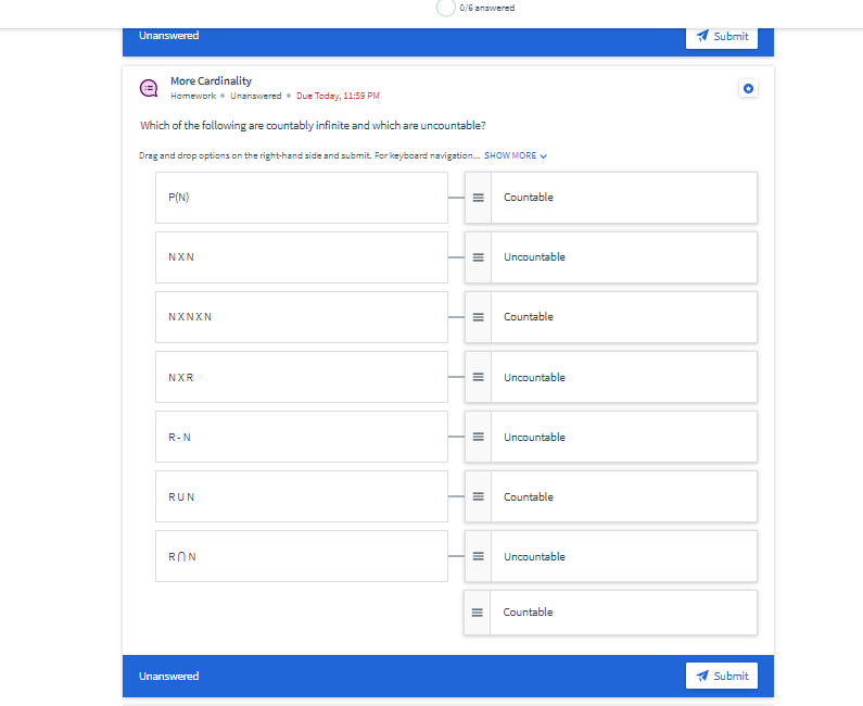Solved Which of the following are countably infinite and | Chegg.com
