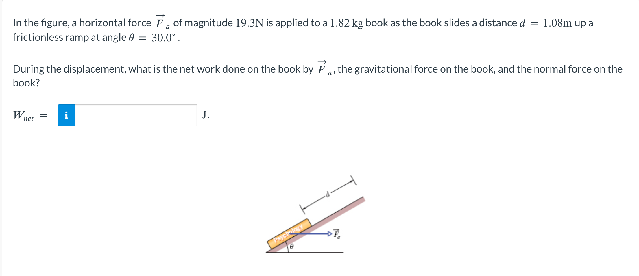 Solved In the figure, a horizontal force Fa of magnitude | Chegg.com