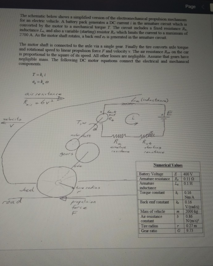 Page The schematic below shows a simplified version | Chegg.com