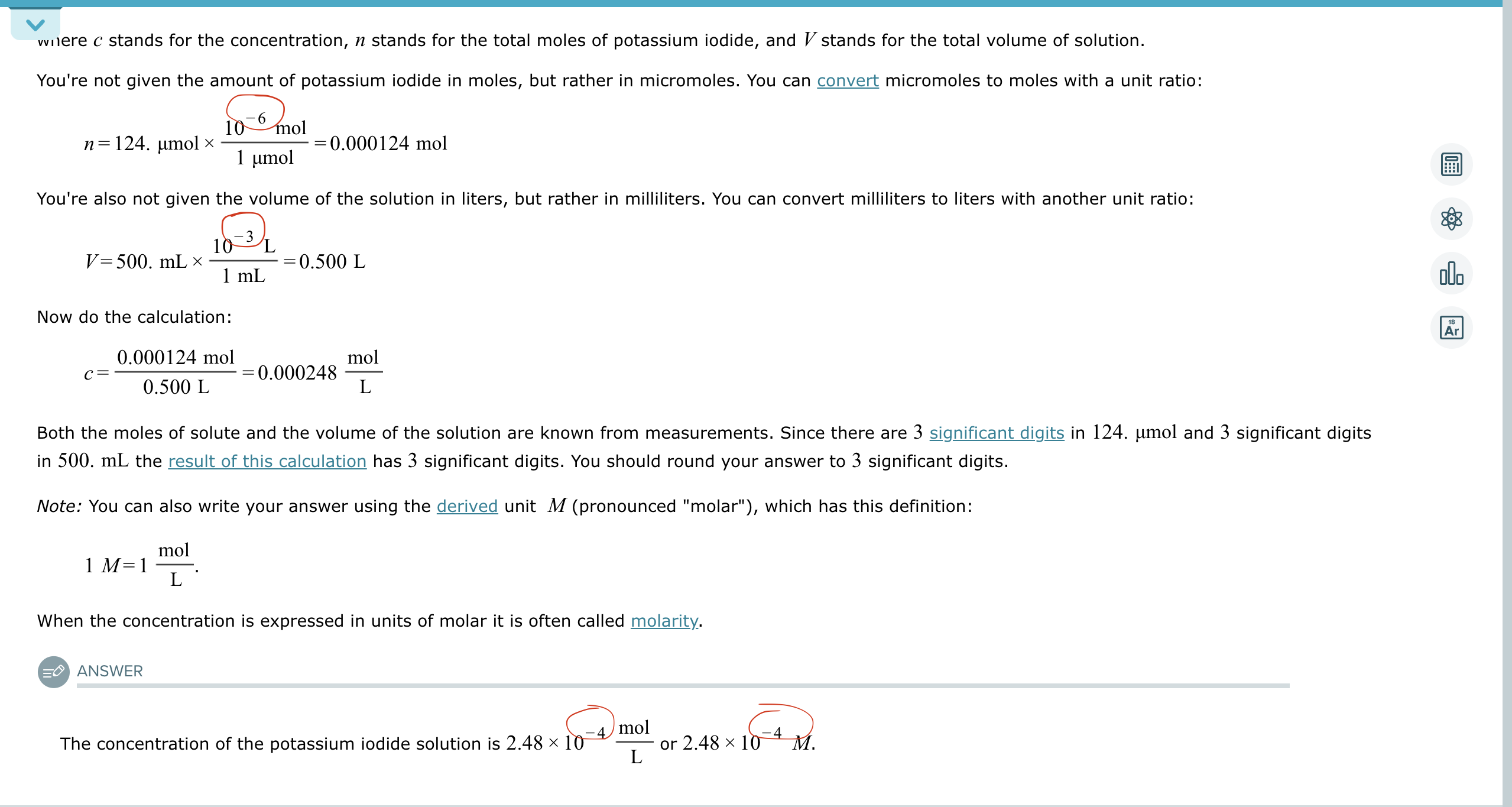 Solved "A chemist prepares a solution of potassium iodide | Chegg.com