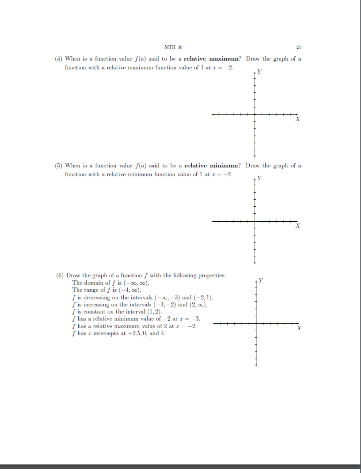Solved 4 When Is A Function Value Fa Said To Be A 