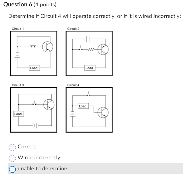 Solved Determine if Circuit 1 will operate correctly, or if | Chegg.com