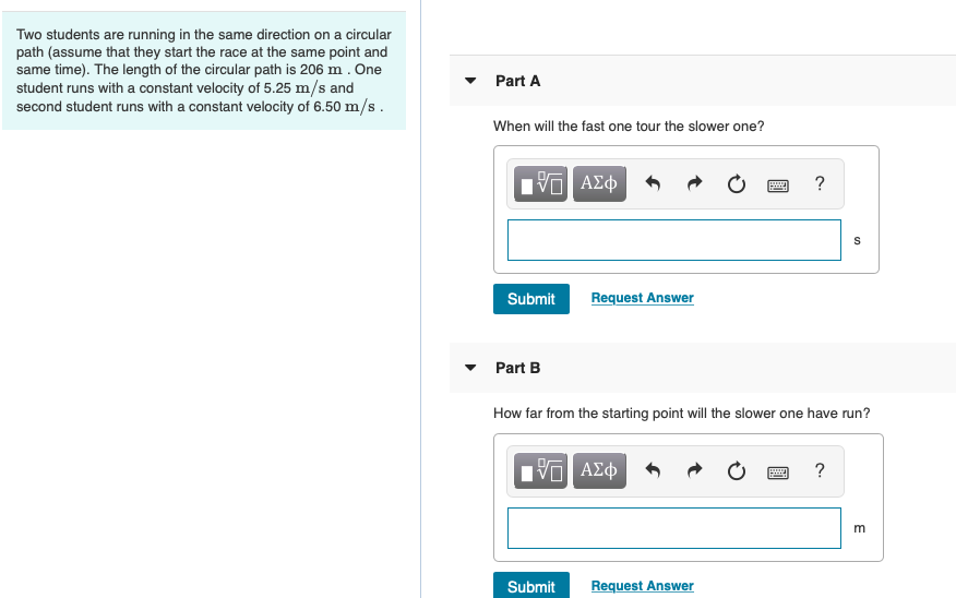 Solved Two students are running in the same direction on a | Chegg.com