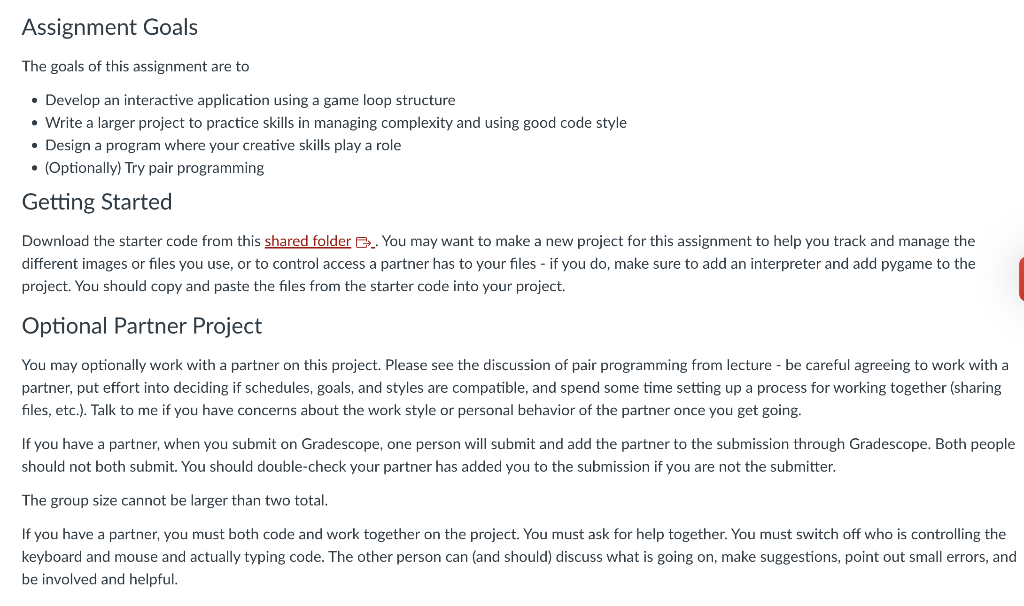 Solved Assignment Goals The goals of this assignment are to | Chegg.com