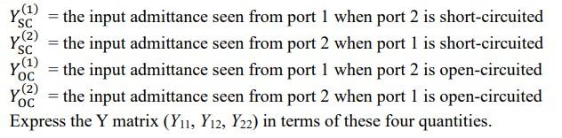 Solved Consider a two-port reciprocal network. | Chegg.com