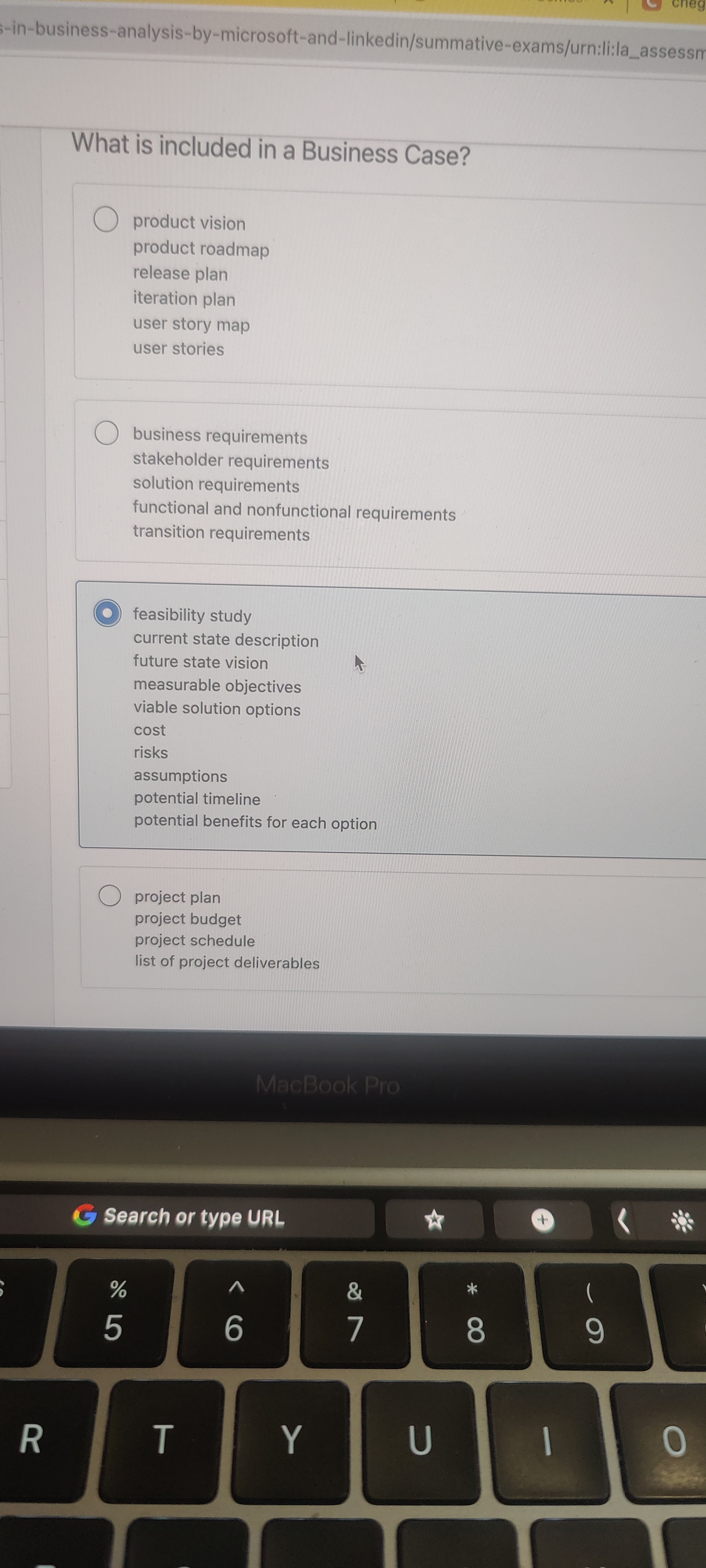 Solved What is included in a Business Case?product | Chegg.com