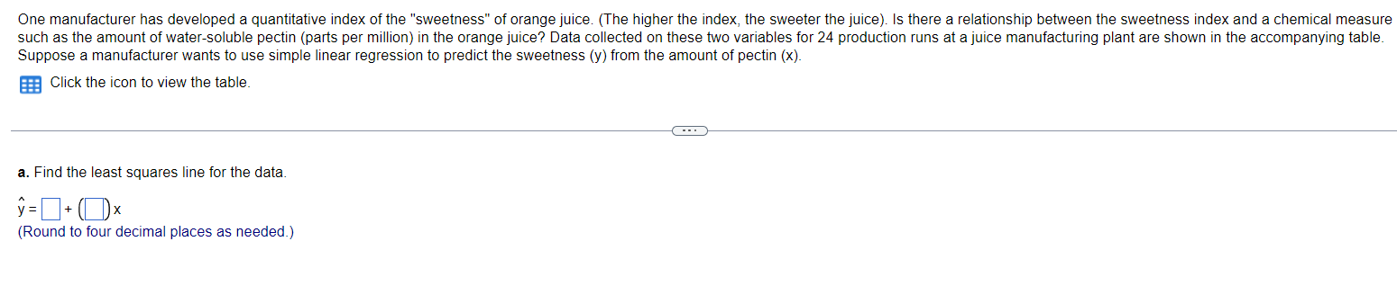 Solved Suppose a manufacturer wants to use simple linear | Chegg.com
