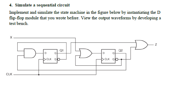Solved module dff( input d, input clk, output reg q ); | Chegg.com