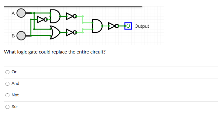 Solved What logic gate could replace the entire circuit? Or | Chegg.com