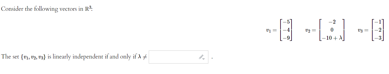 Solved Consider the following vectors in R3: V1 = -4 V2= 0 ) | Chegg.com