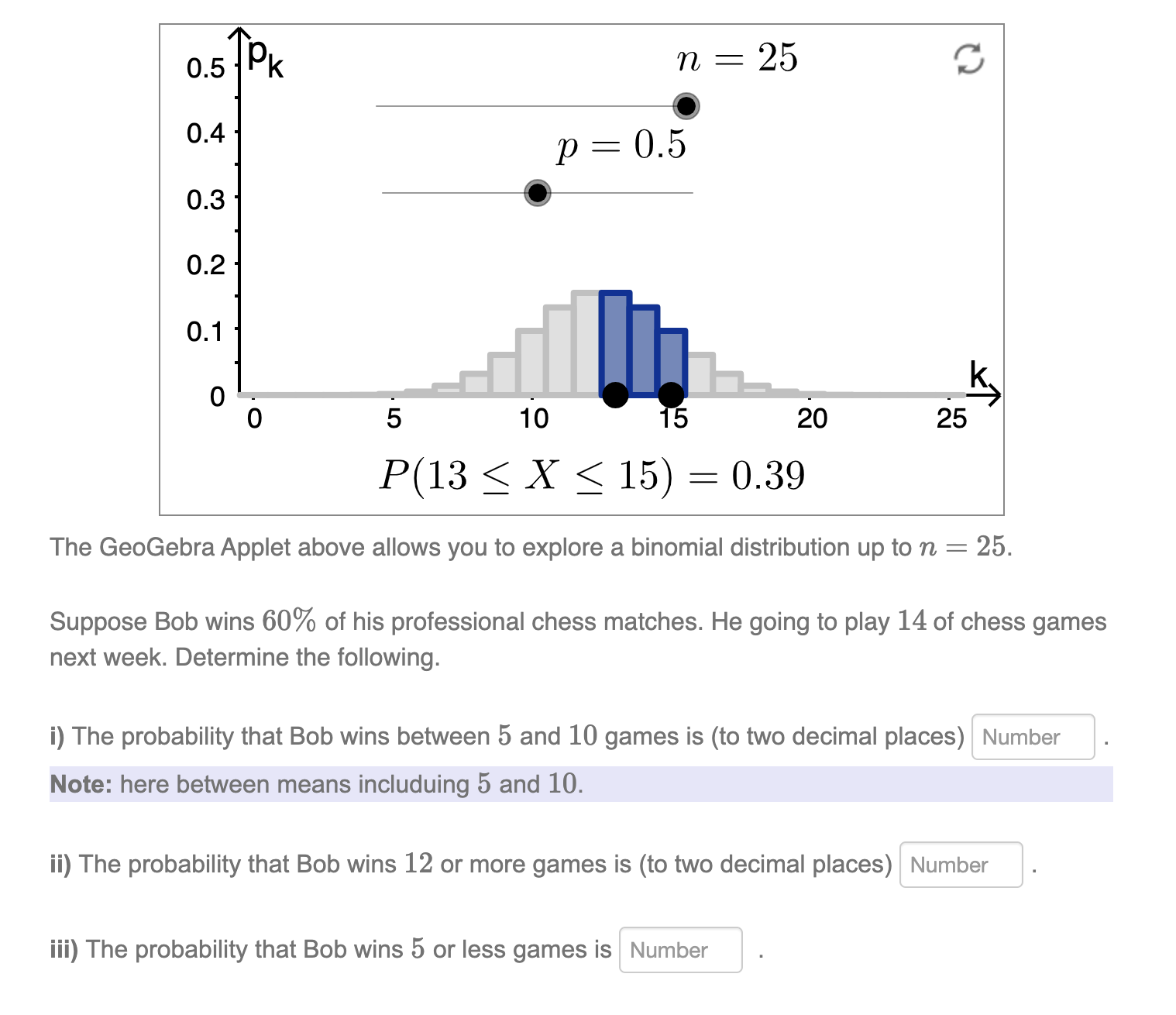 Solved The GeoGebra Applet above allows you to explore a | Chegg.com