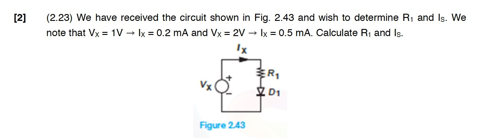 Solved For the problems [1, 2, 3], use the exponential diode | Chegg.com