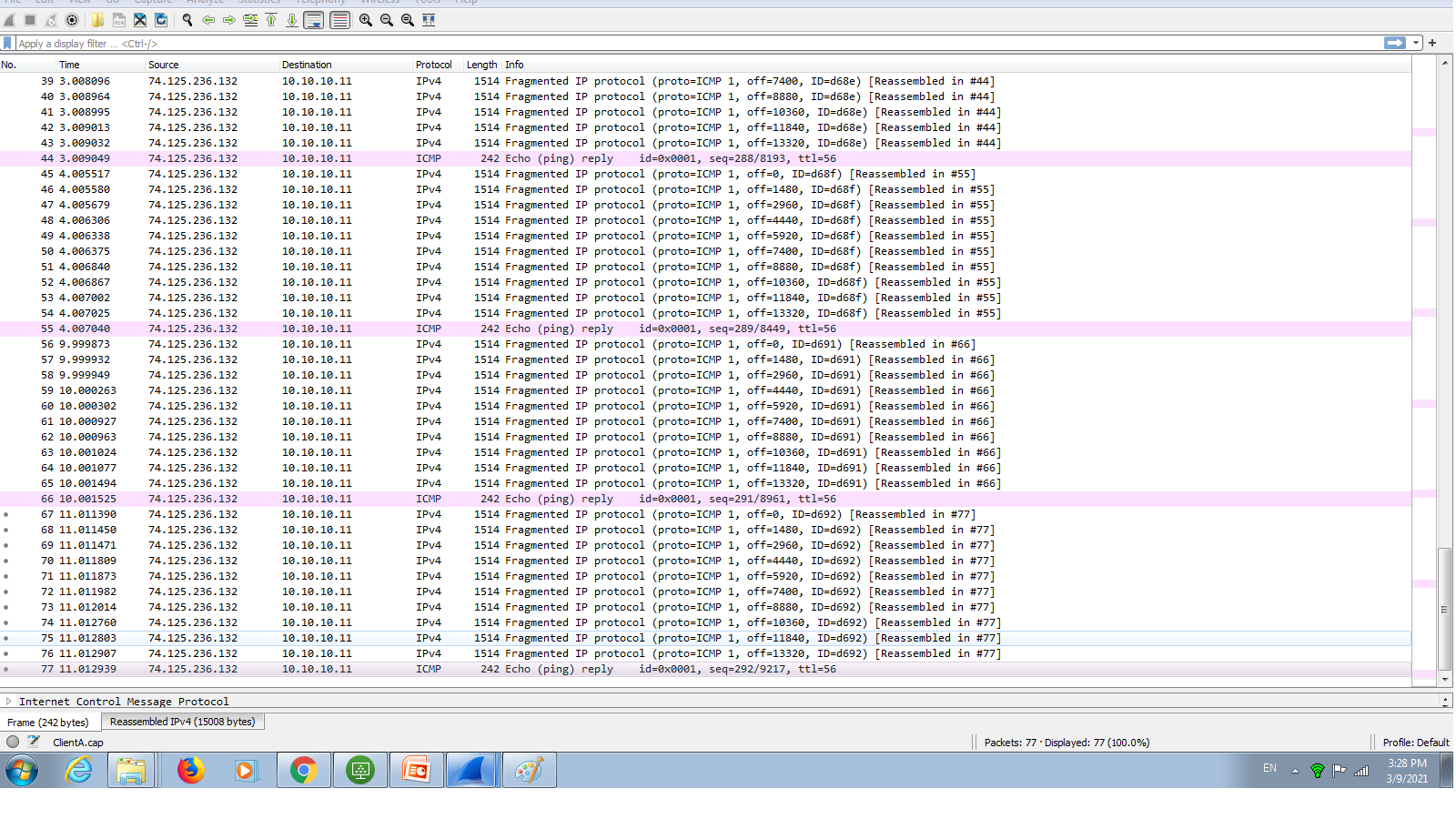 QI + IPv4 IPv4 IPv4 Apply a display filter ... No. | Chegg.com