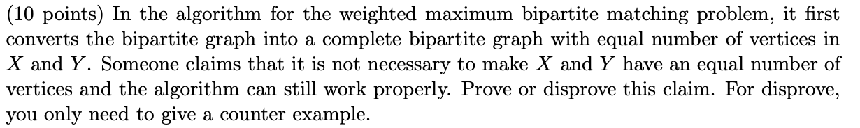 Solved (10 points) In the algorithm for the weighted maximum | Chegg.com
