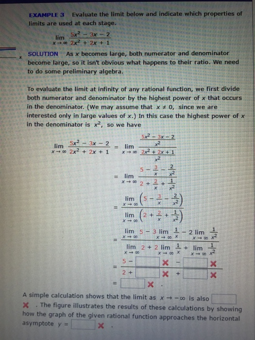 Solved EXAMPLE 3 Evaluate the limit below and indicate which | Chegg.com
