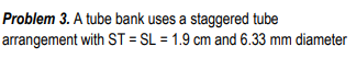 Solved Problem 3. A tube bank uses a staggered tube | Chegg.com