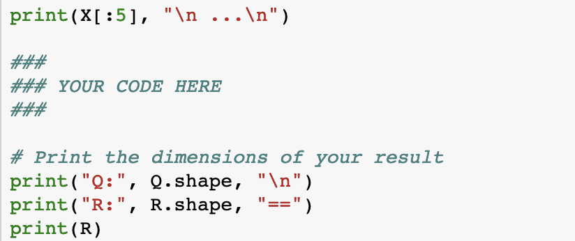 Solved Use numpy.linalg.qr() to compute the QR | Chegg.com